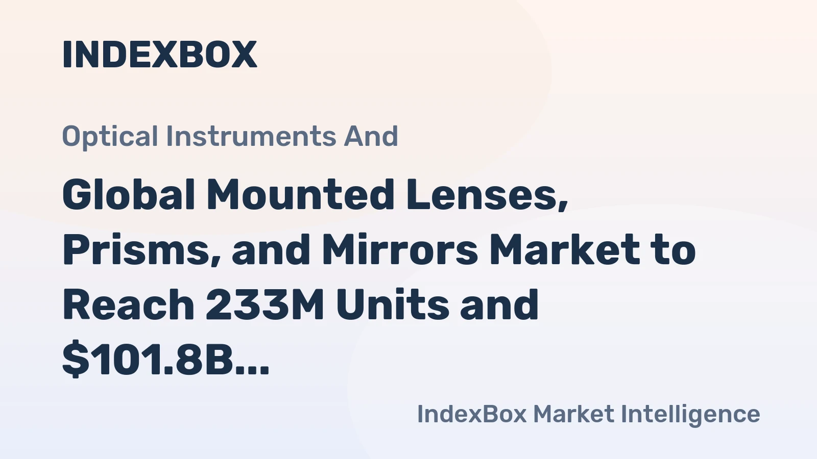 Global Mounted Lenses, Prisms, and Mirrors Market to Reach 233M Units and $101.8B by 2035