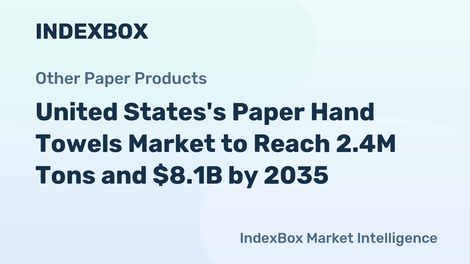 United States's Paper Hand Towels Market to Reach 2.4M Tons and $8.1B by 2035