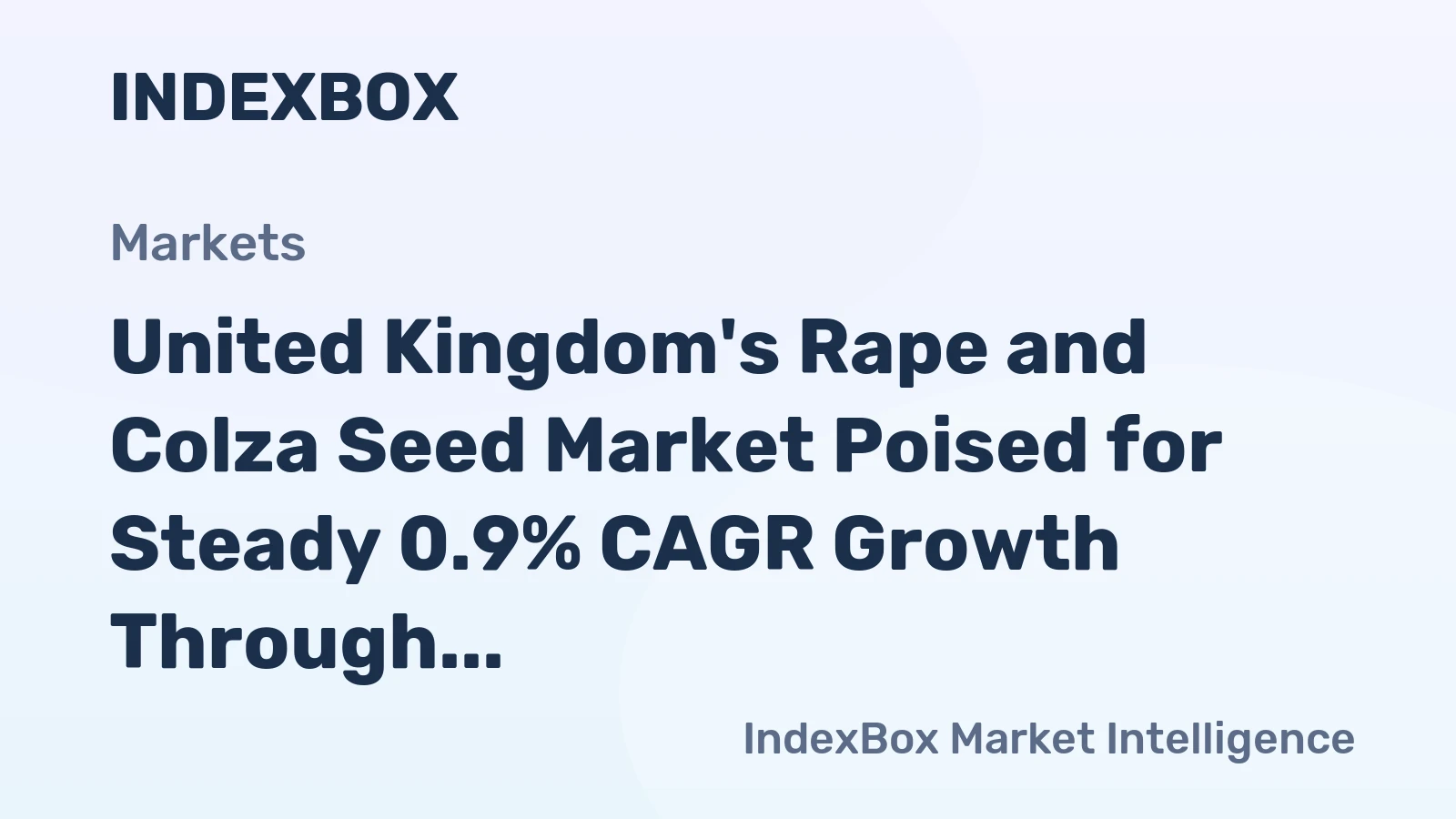United Kingdom's Rape and Colza Seed Market Poised for Steady 0.9% CAGR Growth Through 2035