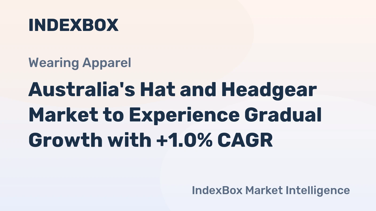 Australia's Hat and Headgear Market to Experience Gradual Growth with +1.0% CAGR
