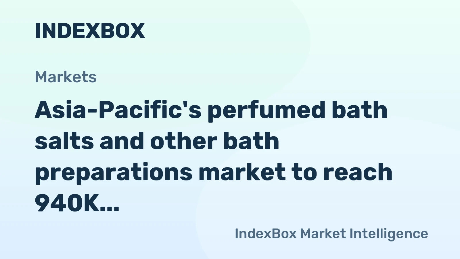 Asia-Pacific's perfumed bath salts and other bath preparations market to reach 940K tons and $3.5B by 2035, continuing its upward consumption trend.