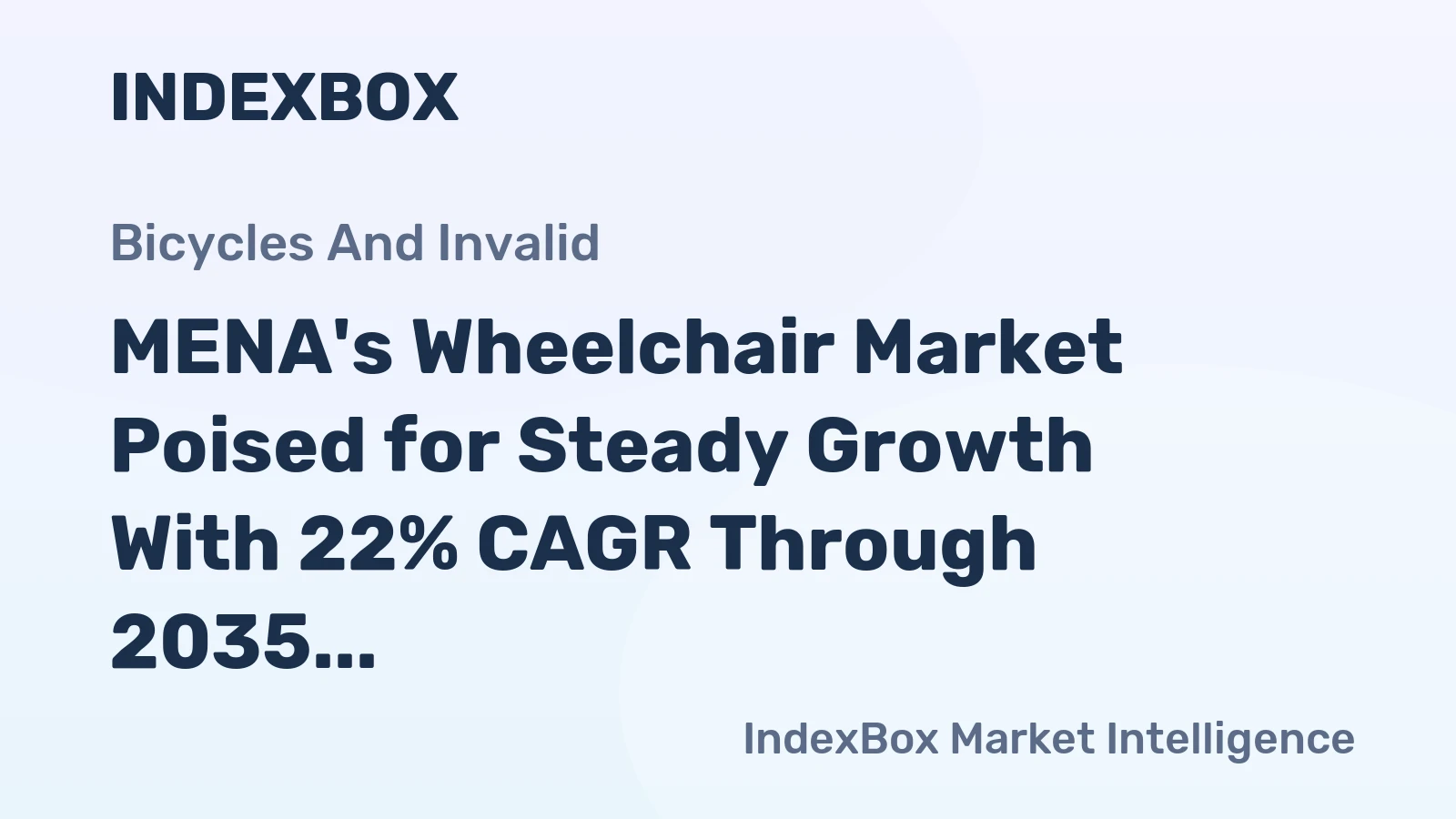 MENA's Wheelchair Market Poised for Steady Growth With 22% CAGR Through 2035