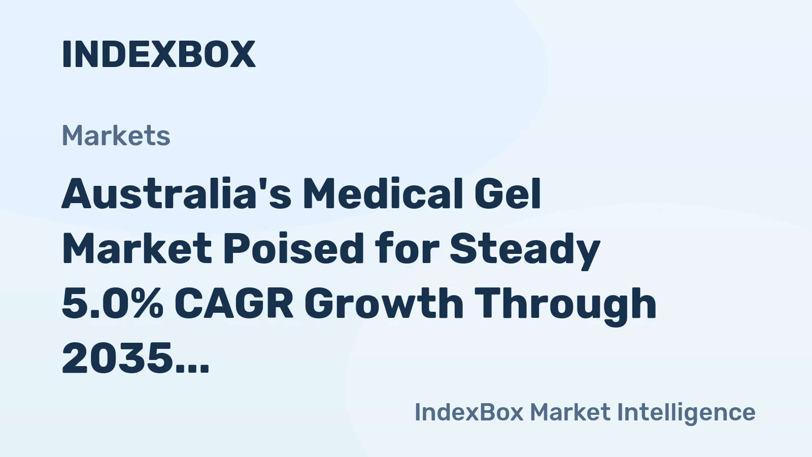 Australia's Medical Gel Market Poised for Steady 5.0% CAGR Growth Through 2035