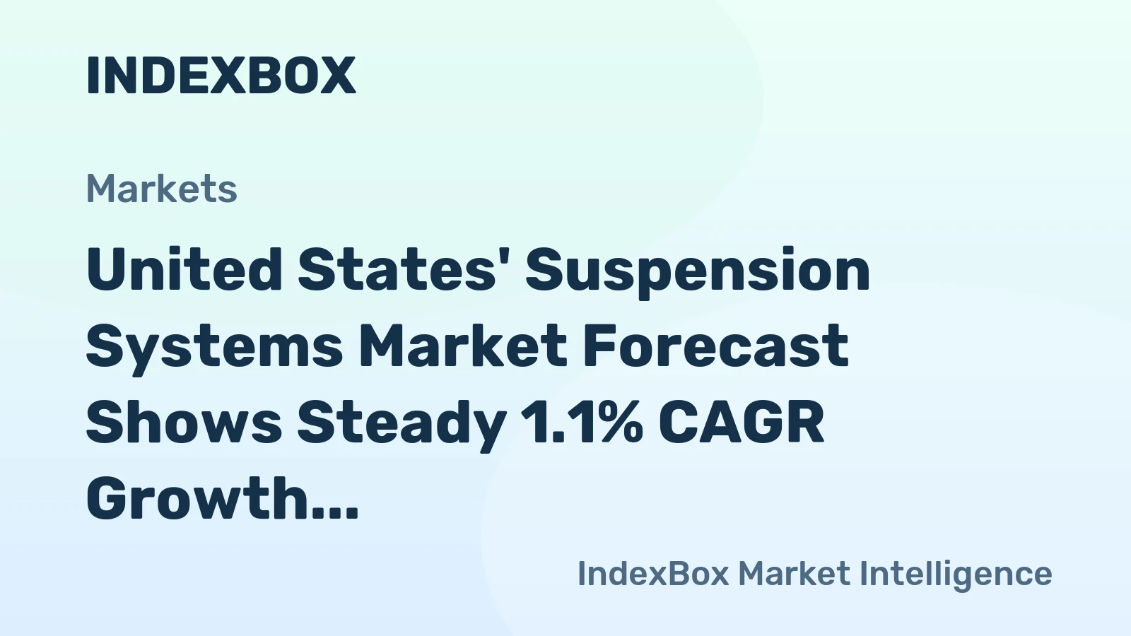 United States' Suspension Systems Market Forecast Shows Steady 1.1% CAGR Growth Through 2035