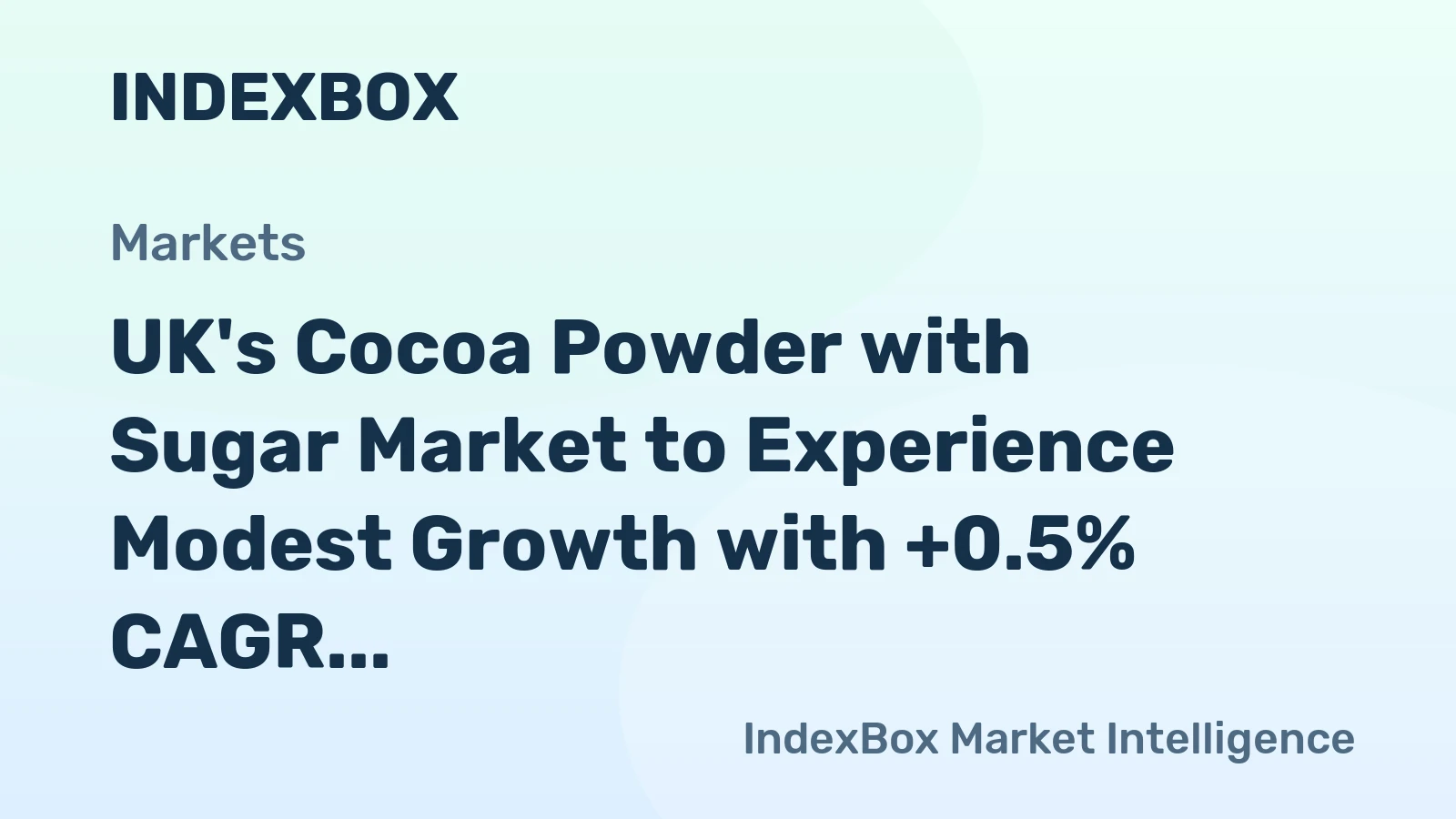UK's Cocoa Powder with Sugar Market to Experience Modest Growth with +0.5% CAGR by 2035
