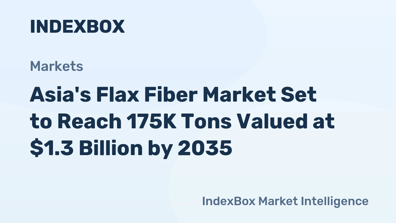 Asia's Flax Fiber Market Set to Reach 175K Tons Valued at $1.3 Billion by 2035