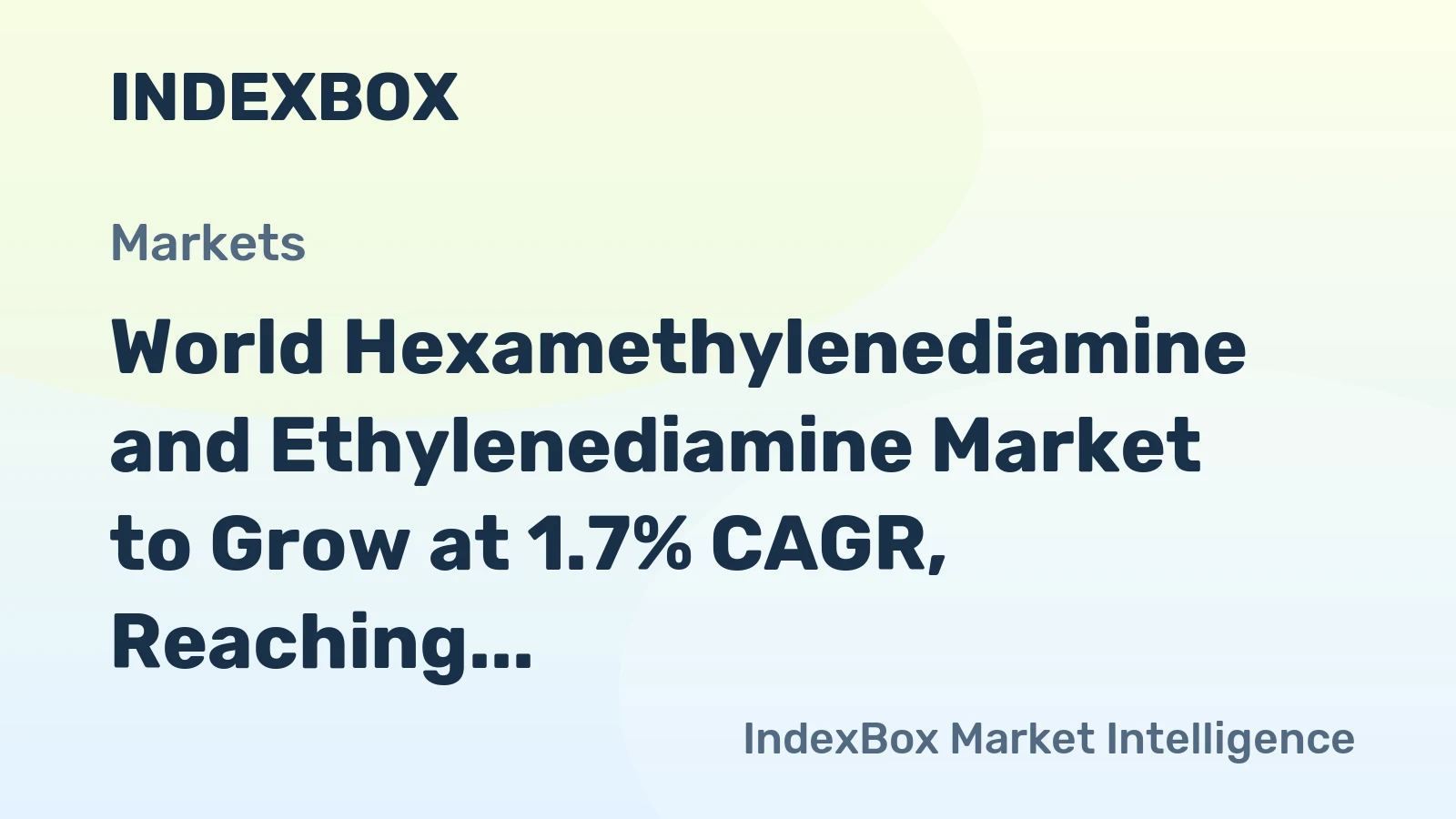 World Hexamethylenediamine and Ethylenediamine Market to Grow at 1.7% CAGR, Reaching $71.4B by 2035 on Steady Demand