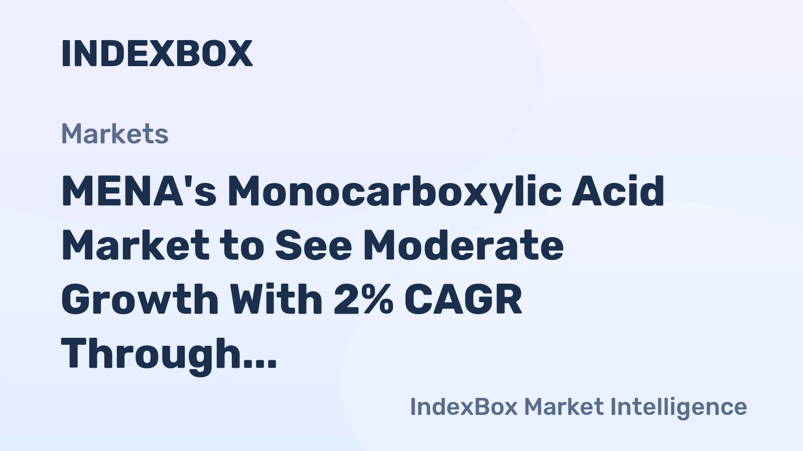 MENA's Monocarboxylic Acid Market to See Moderate Growth With 2% CAGR Through 2035
