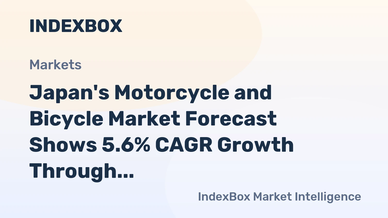 Japan's Motorcycle and Bicycle Market Forecast Shows 5.6% CAGR Growth Through 2035