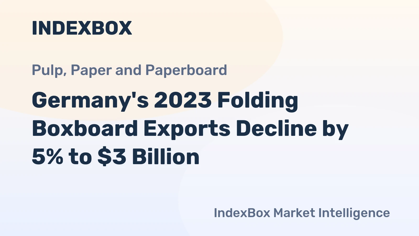 Germany's 2023 Folding Boxboard Exports Decline by 5% to $3 Billion