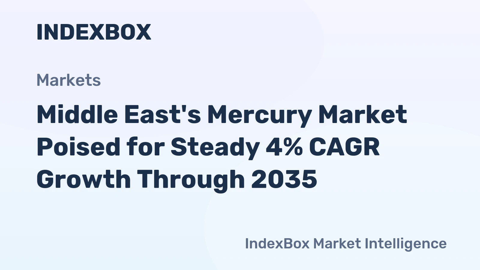 Middle East's Mercury Market Poised for Steady 4% CAGR Growth Through 2035