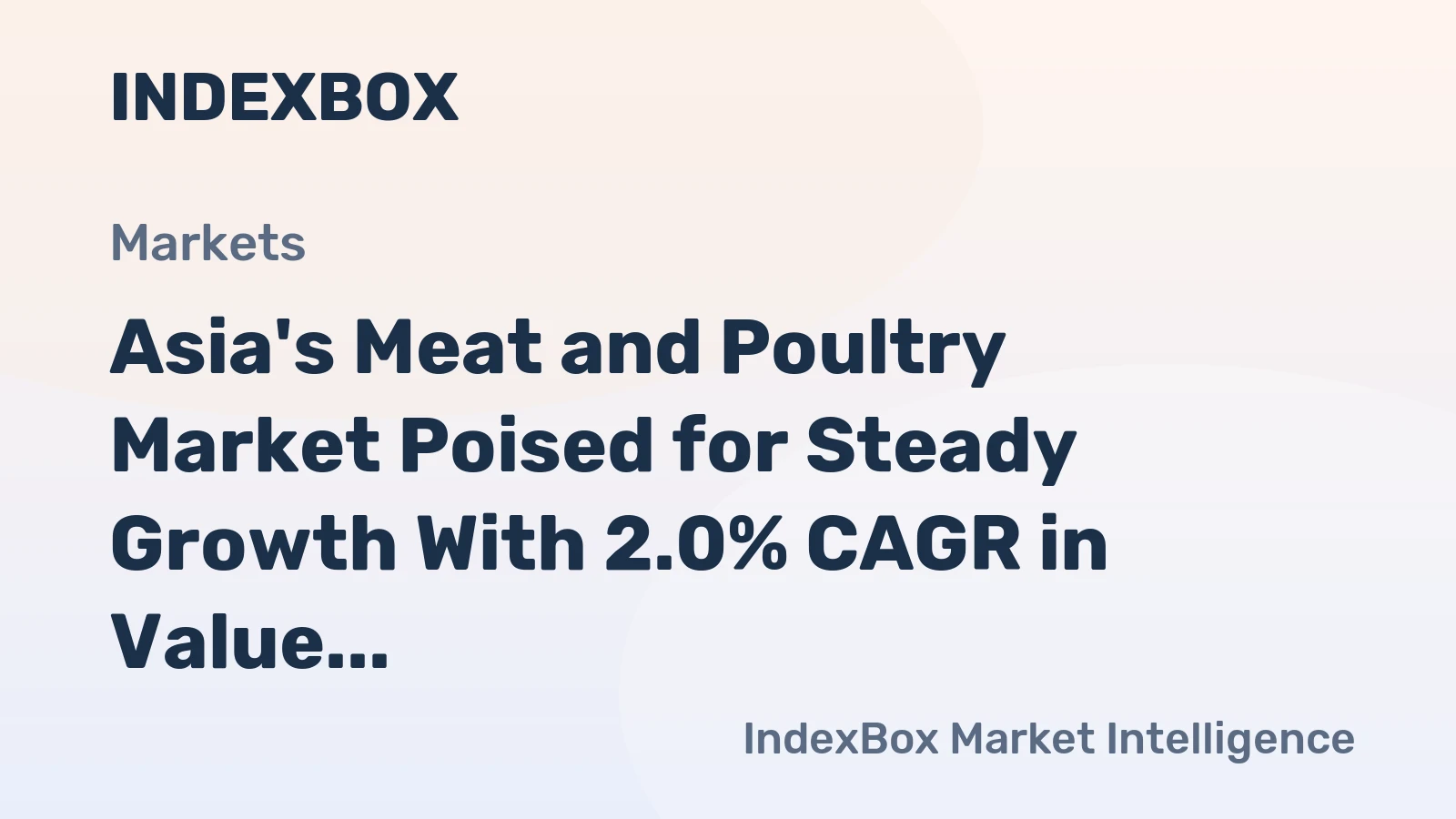 Asia's Meat and Poultry Market Poised for Steady Growth With 2.0% CAGR in Value Through 2035