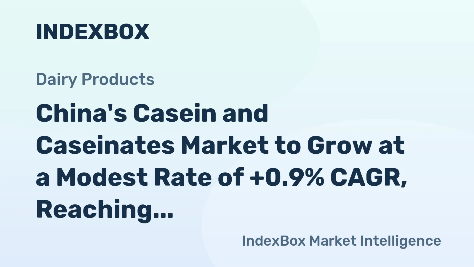 China's Casein and Caseinates Market to Grow at a Modest Rate of +0.9% CAGR, Reaching 178K Tons by 2035