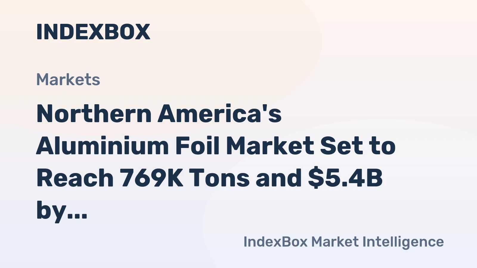 Northern America's Aluminium Foil Market Set to Reach 769K Tons and $5.4B by 2035