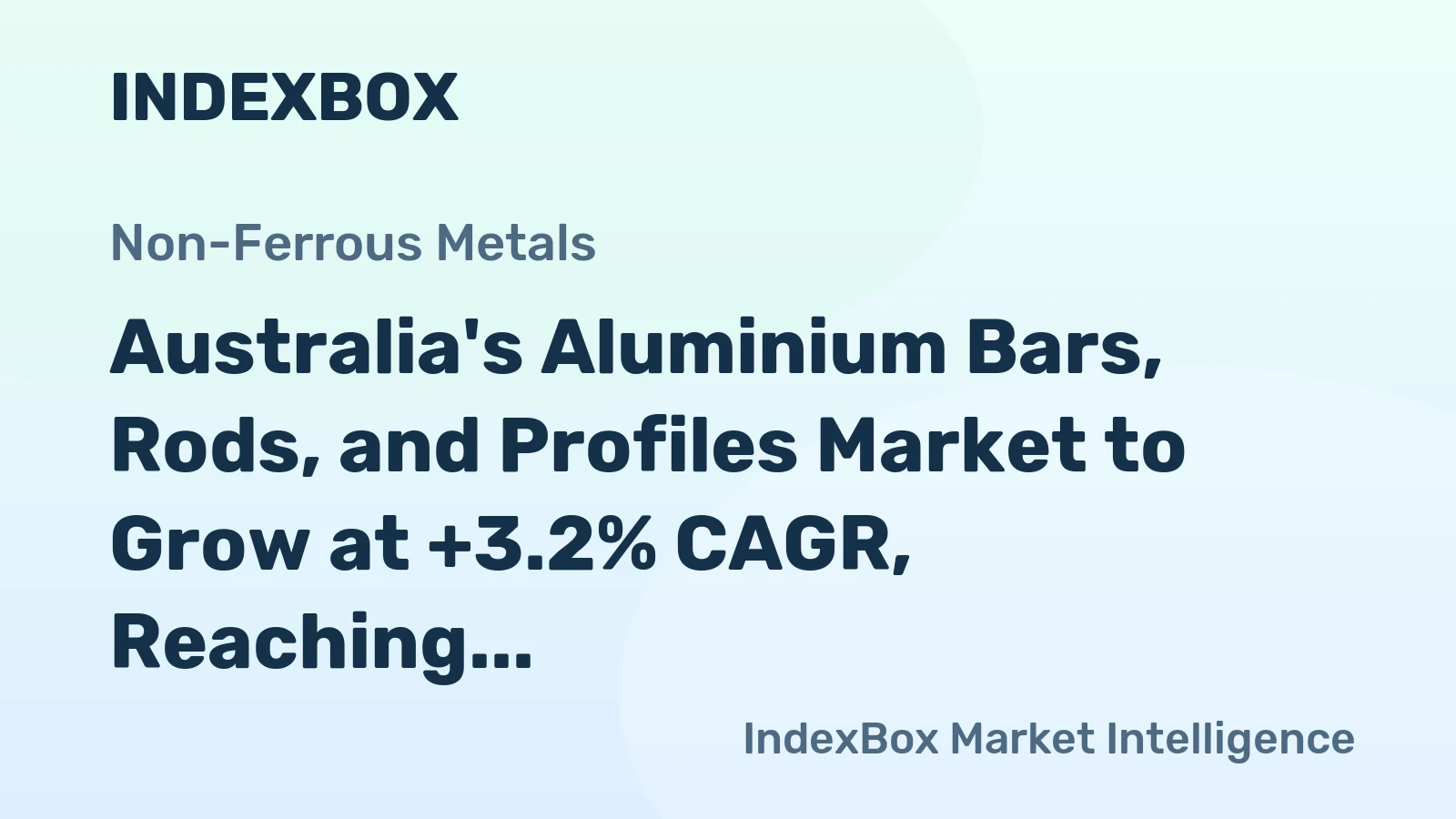 Australia's Aluminium Bars, Rods, and Profiles Market to Grow at +3.2% CAGR, Reaching 113K Tons by 2035