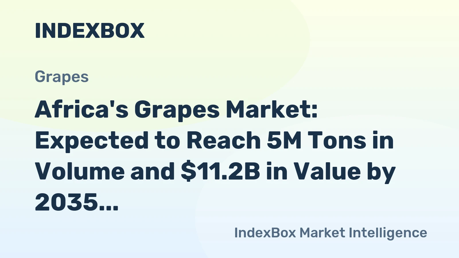 Africa's Grapes Market: Expected to Reach 5M Tons in Volume and $11.2B in Value by 2035
