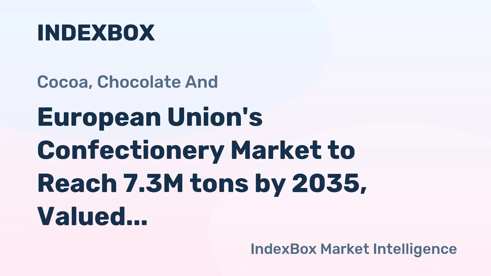 European Union's Confectionery Market to Reach 7.3M tons by 2035, Valued at $36.1B