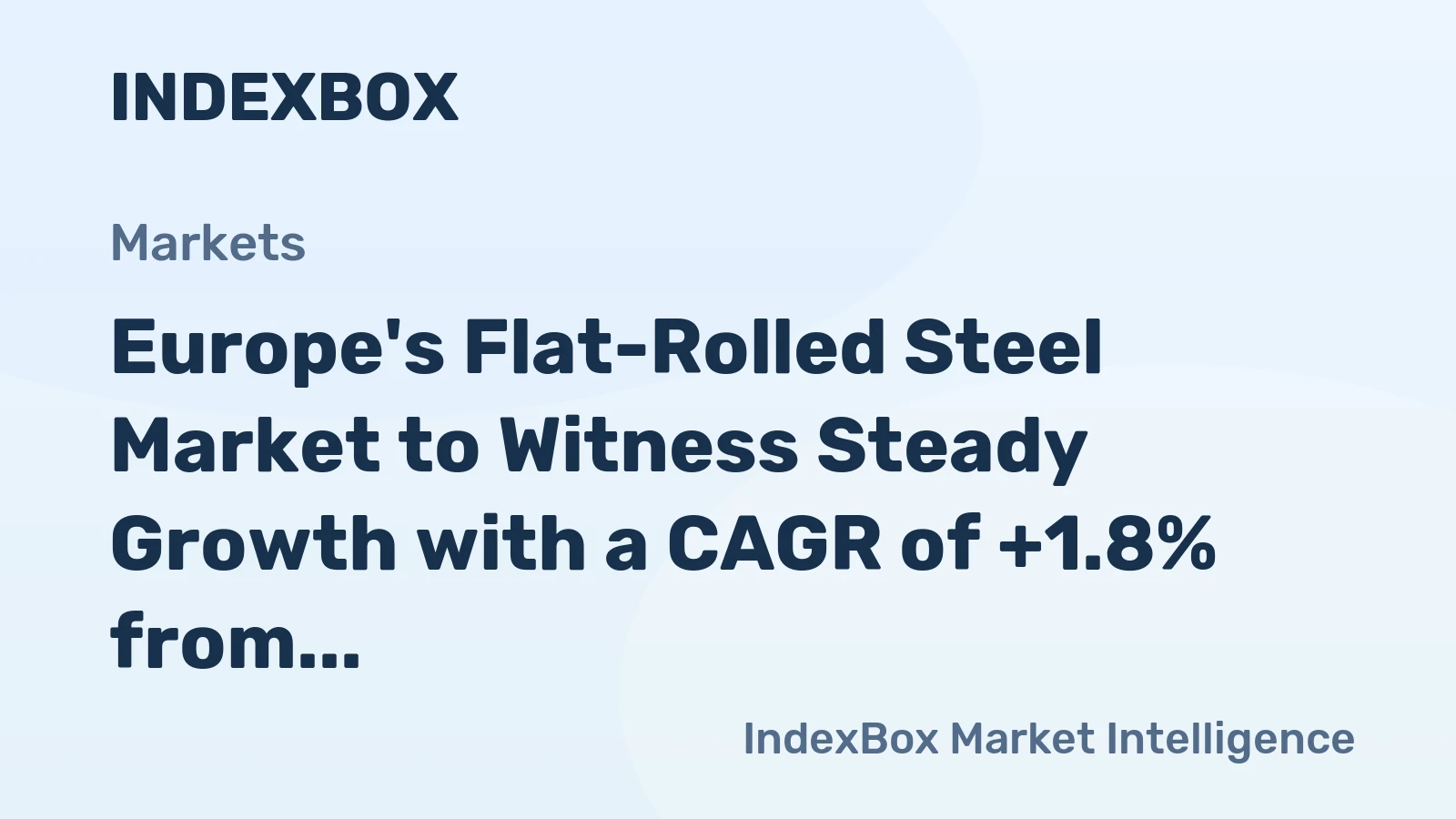 Europe's Flat-Rolled Steel Market to Witness Steady Growth with a CAGR of +1.8% from 2024 to 2035