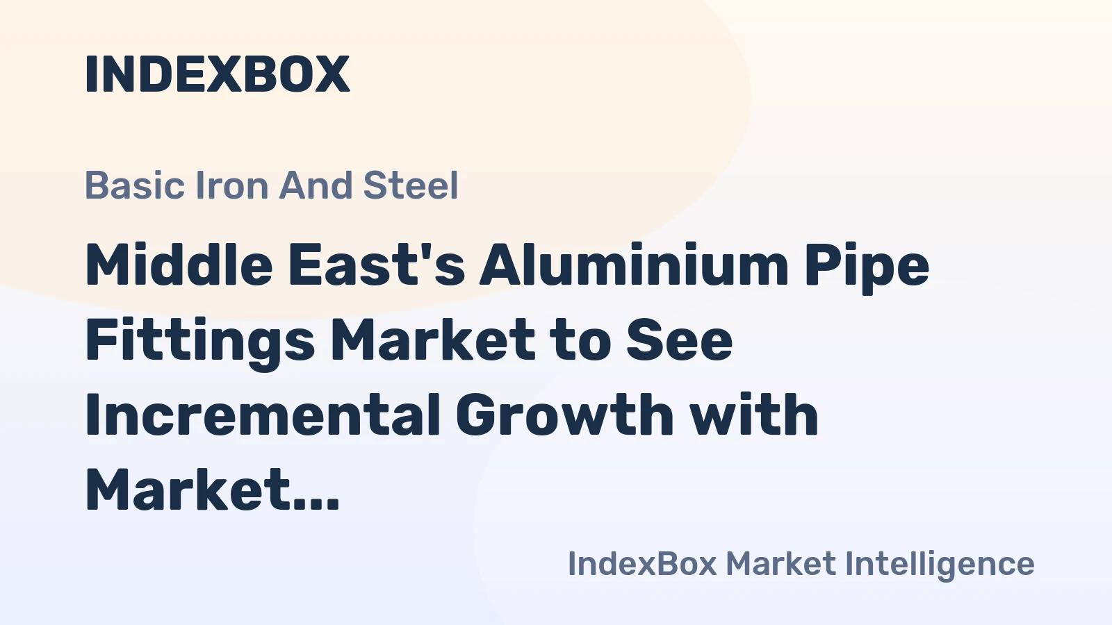 Middle East's Aluminium Pipe Fittings Market to See Incremental Growth with Market Volume Reaching 38K Tons and Market Value Reaching $407M by 2035