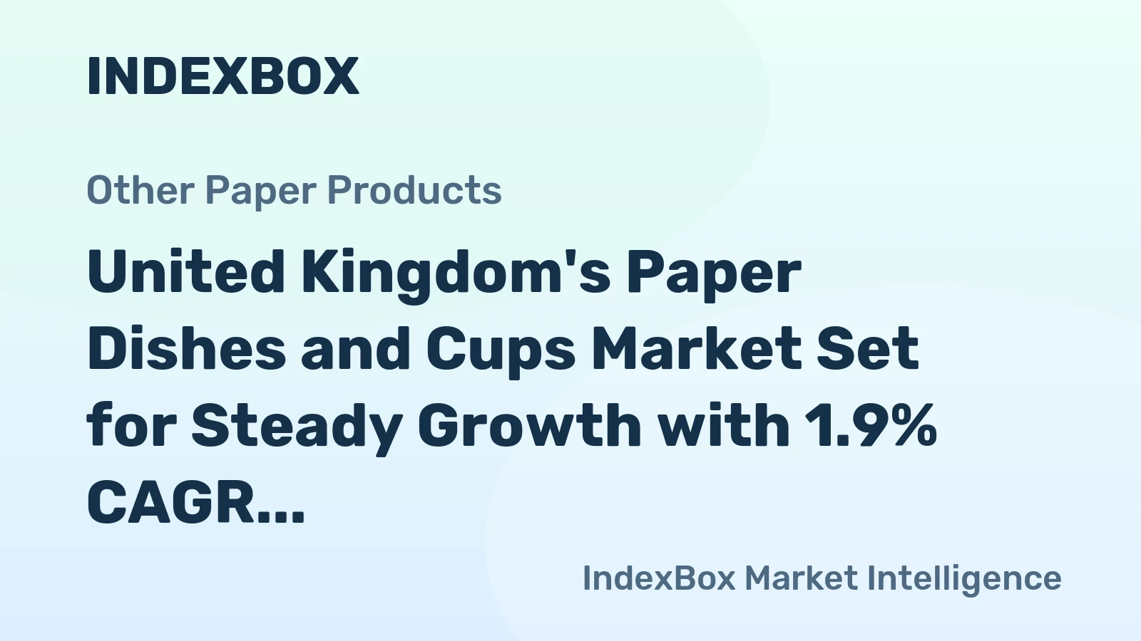 United Kingdom's Paper Dishes and Cups Market Set for Steady Growth with 1.9% CAGR in Value