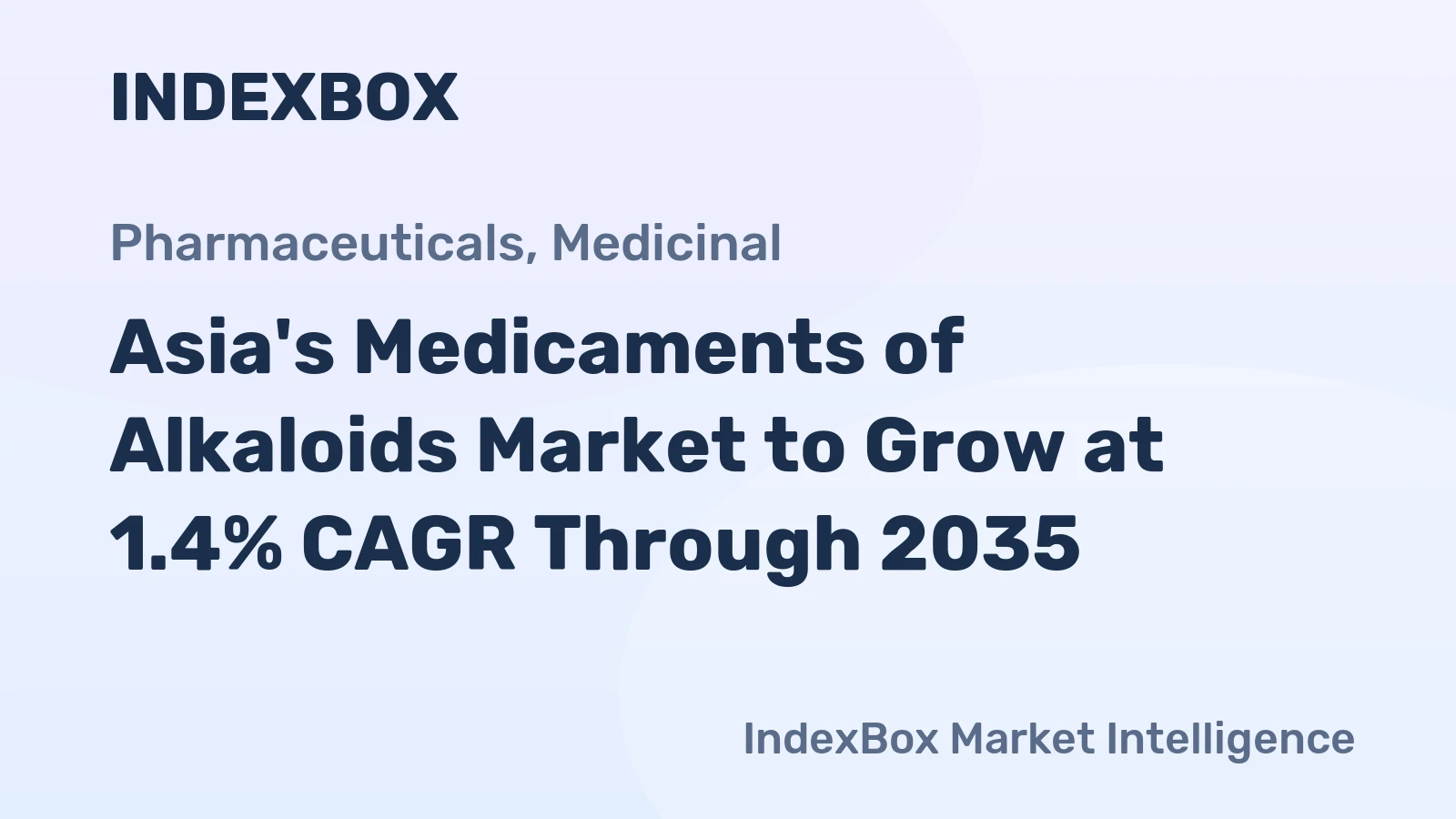 Asia's Medicaments of Alkaloids Market to Grow at 1.4% CAGR Through 2035