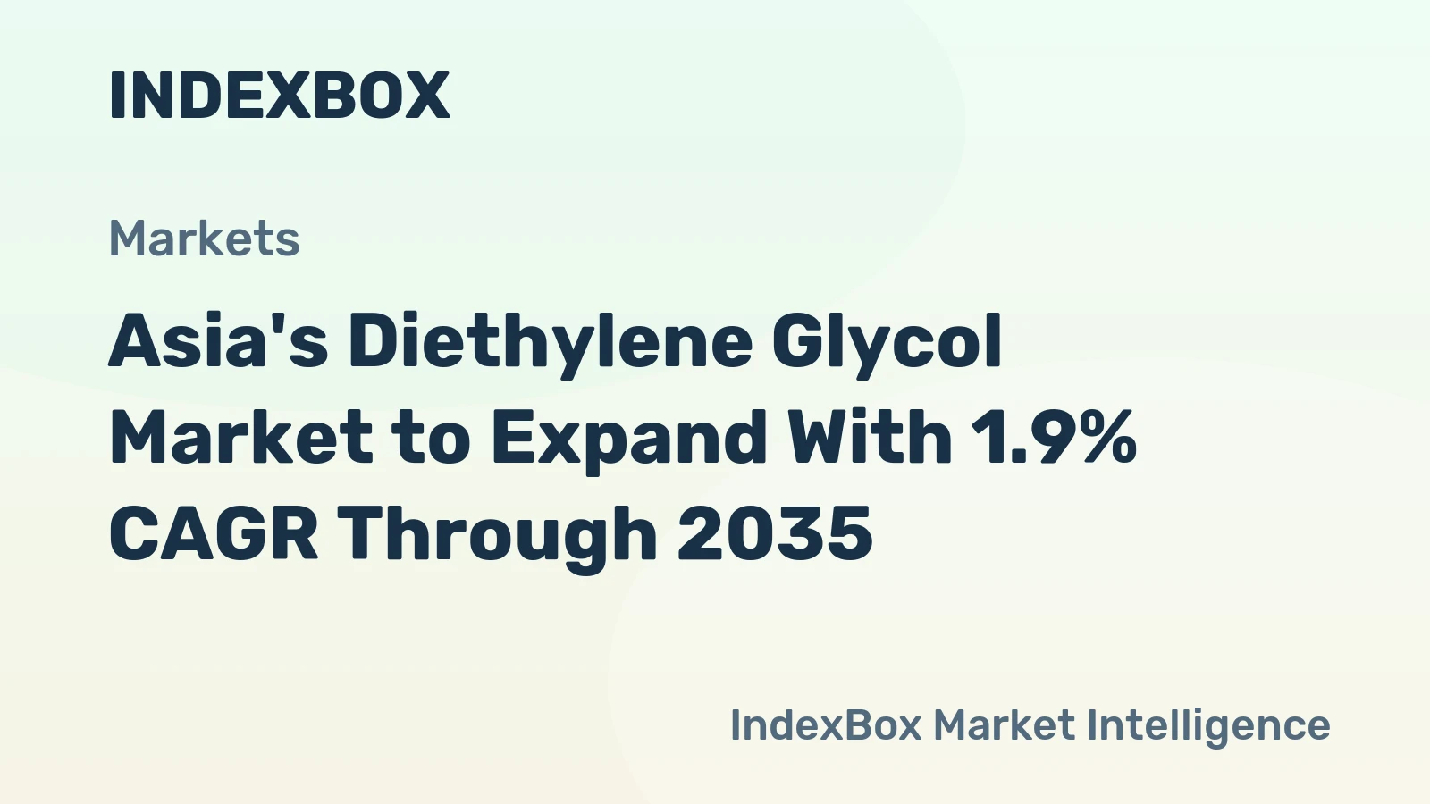Asia's Diethylene Glycol Market to Expand With 1.9% CAGR Through 2035