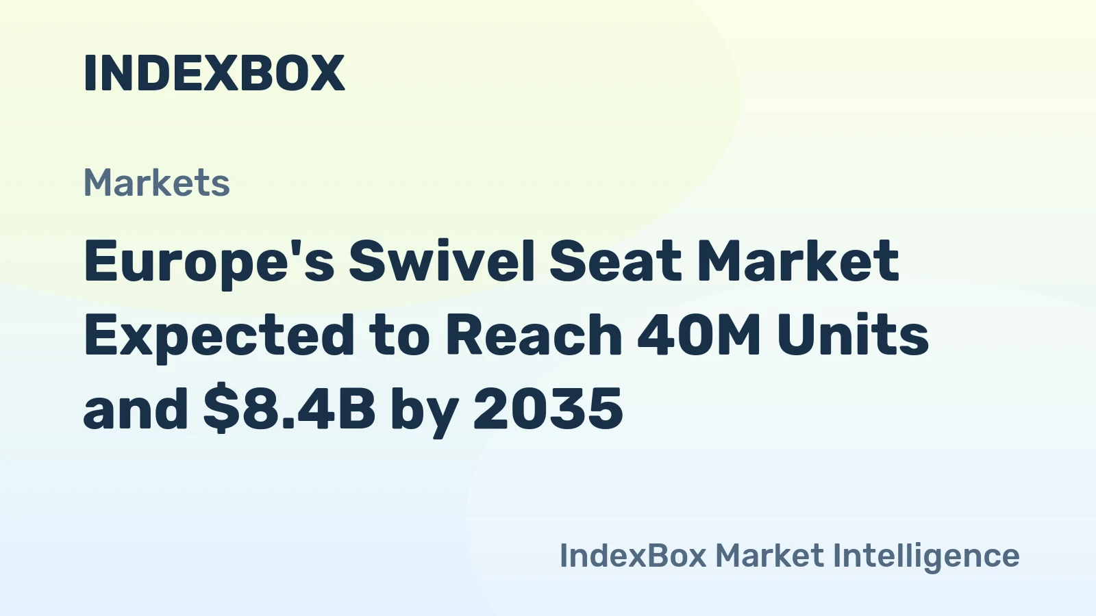 Europe's Swivel Seat Market Expected to Reach 40M Units and $8.4B by 2035