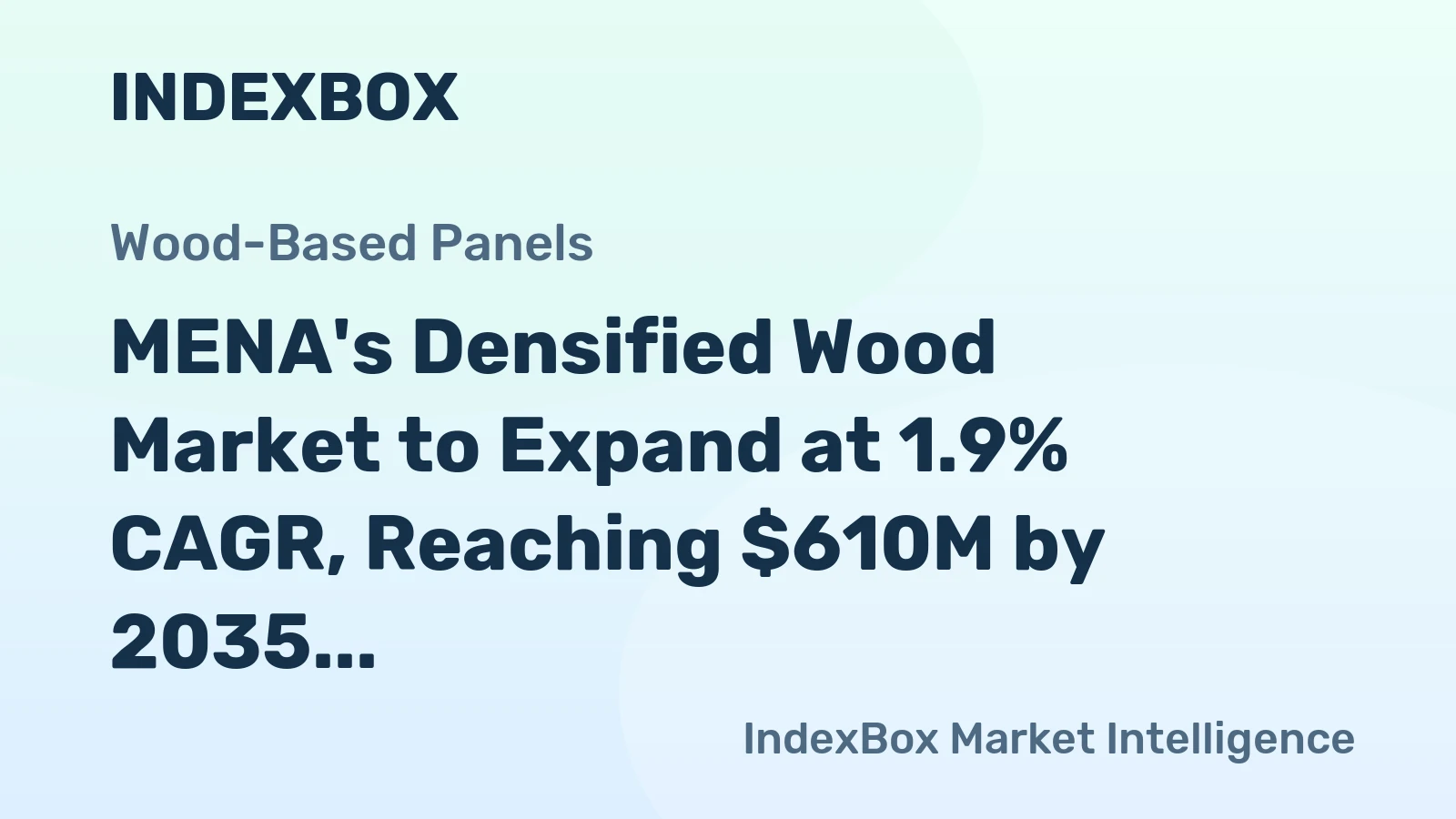 MENA's Densified Wood Market to Expand at 1.9% CAGR, Reaching $610M by 2035