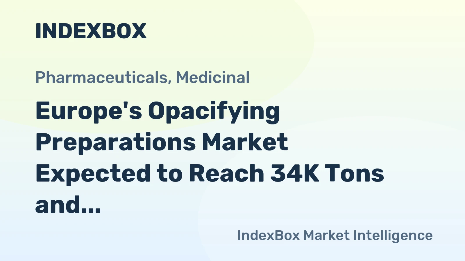 Europe's Opacifying Preparations Market Expected to Reach 34K Tons and $7.4B by 2035
