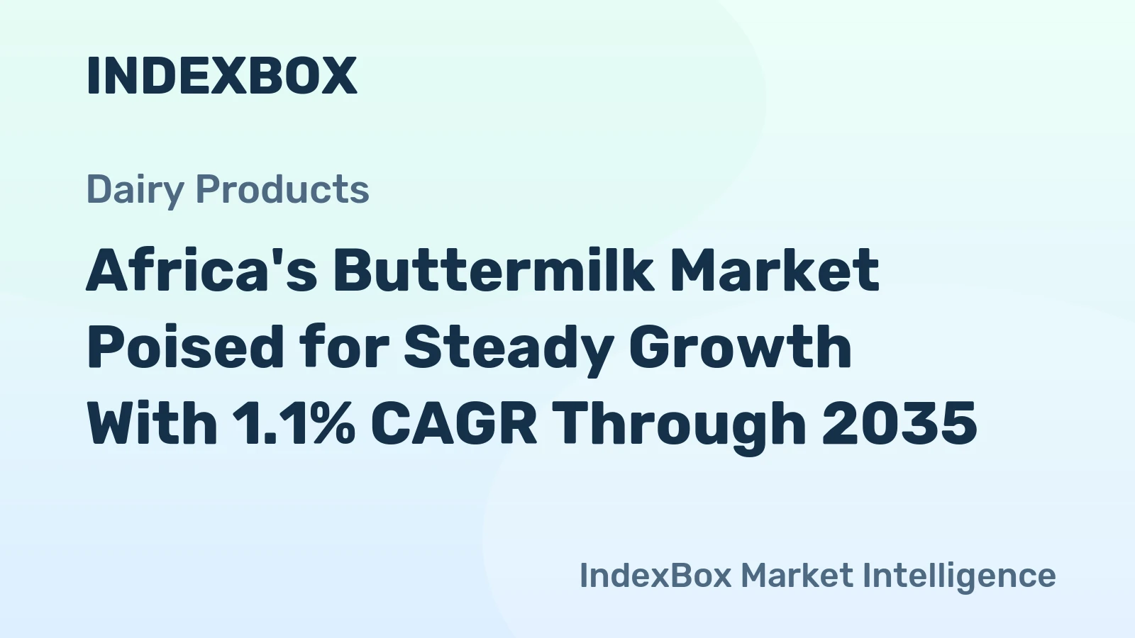 Africa's Buttermilk Market Poised for Steady Growth With 1.1% CAGR Through 2035