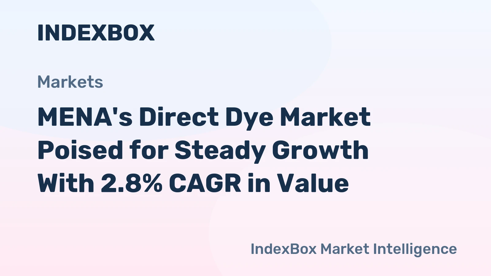 MENA's Direct Dye Market Poised for Steady Growth With 2.8% CAGR in Value