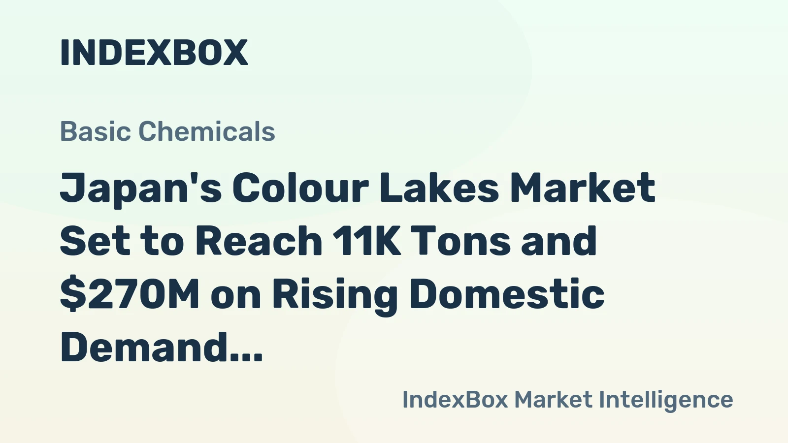 Japan's Colour Lakes Market Set to Reach 11K Tons and $270M on Rising Domestic Demand and Export Growth