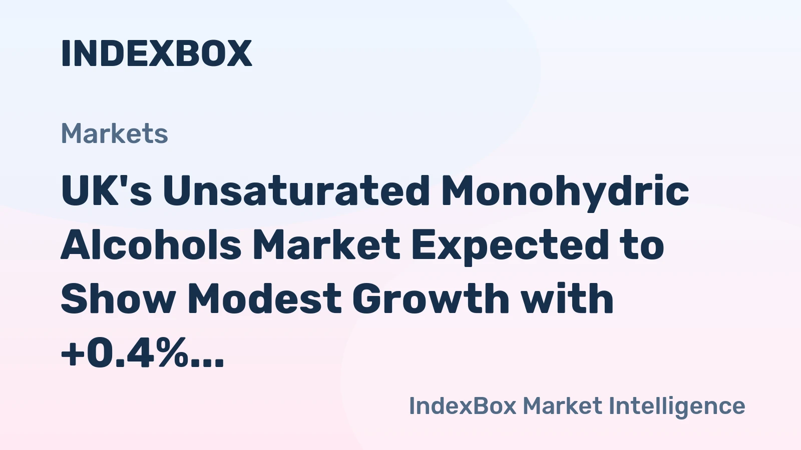 UK's Unsaturated Monohydric Alcohols Market Expected to Show Modest Growth with +0.4% CAGR from 2024 to 2035