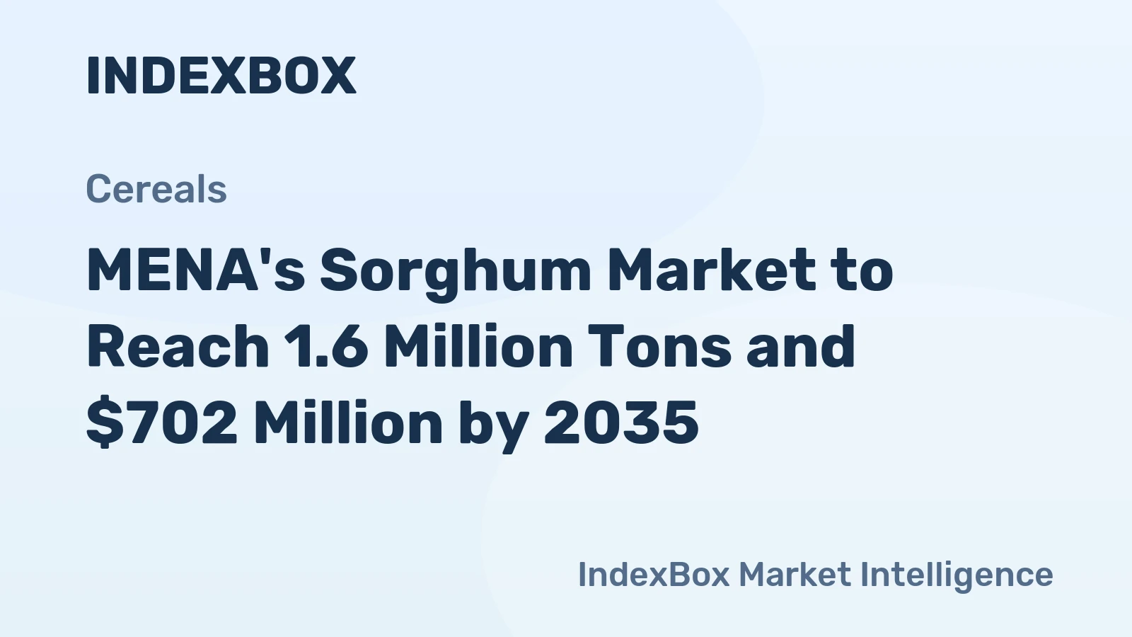 MENA's Sorghum Market to Reach 1.6 Million Tons and $702 Million by 2035