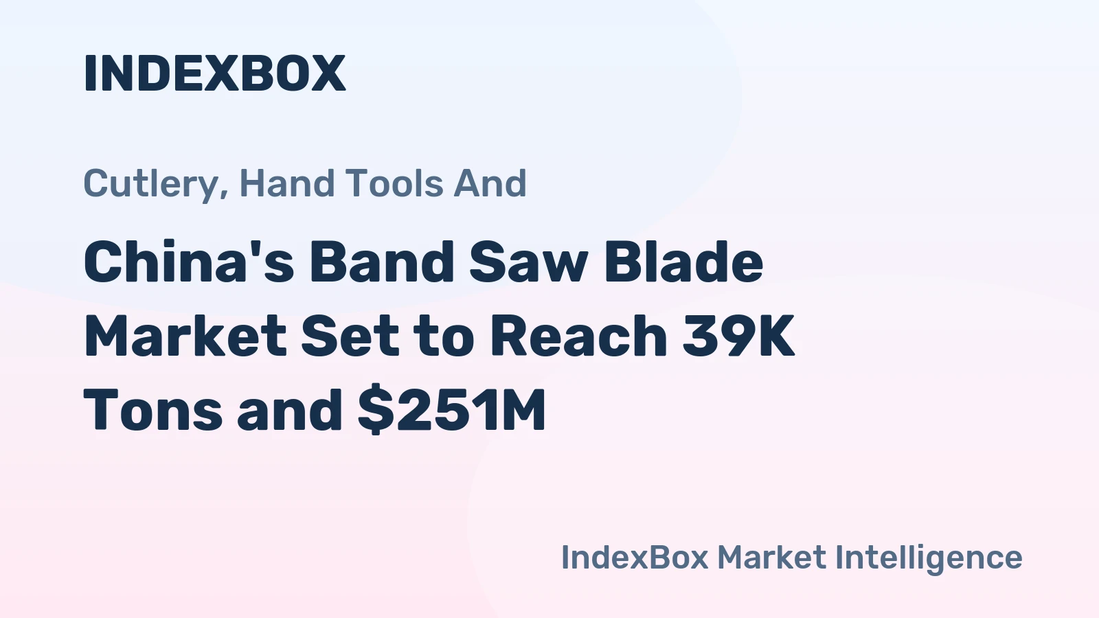 China's Band Saw Blade Market Set to Reach 39K Tons and $251M