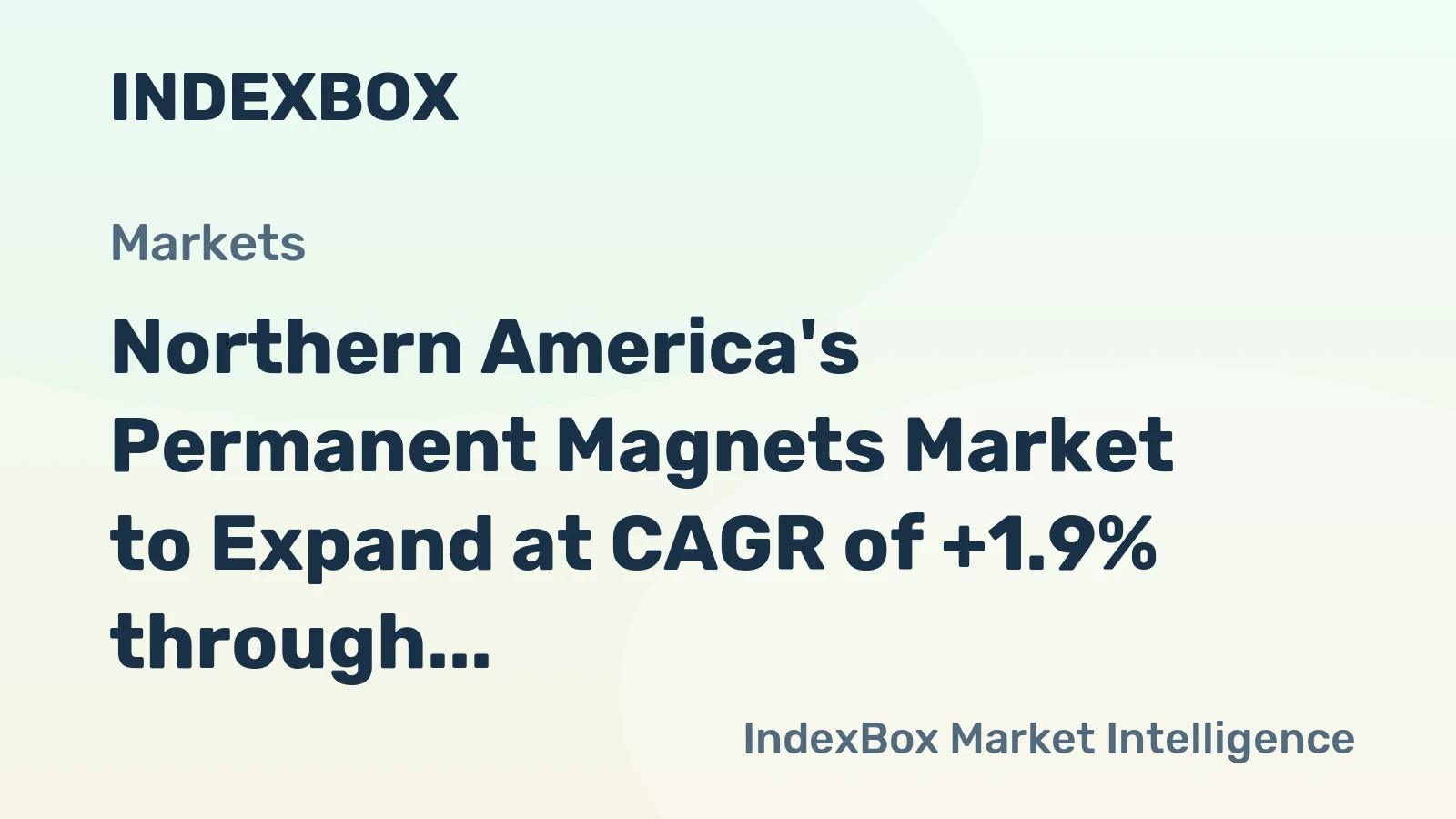 Northern America's Permanent Magnets Market to Expand at CAGR of +1.9% through 2035
