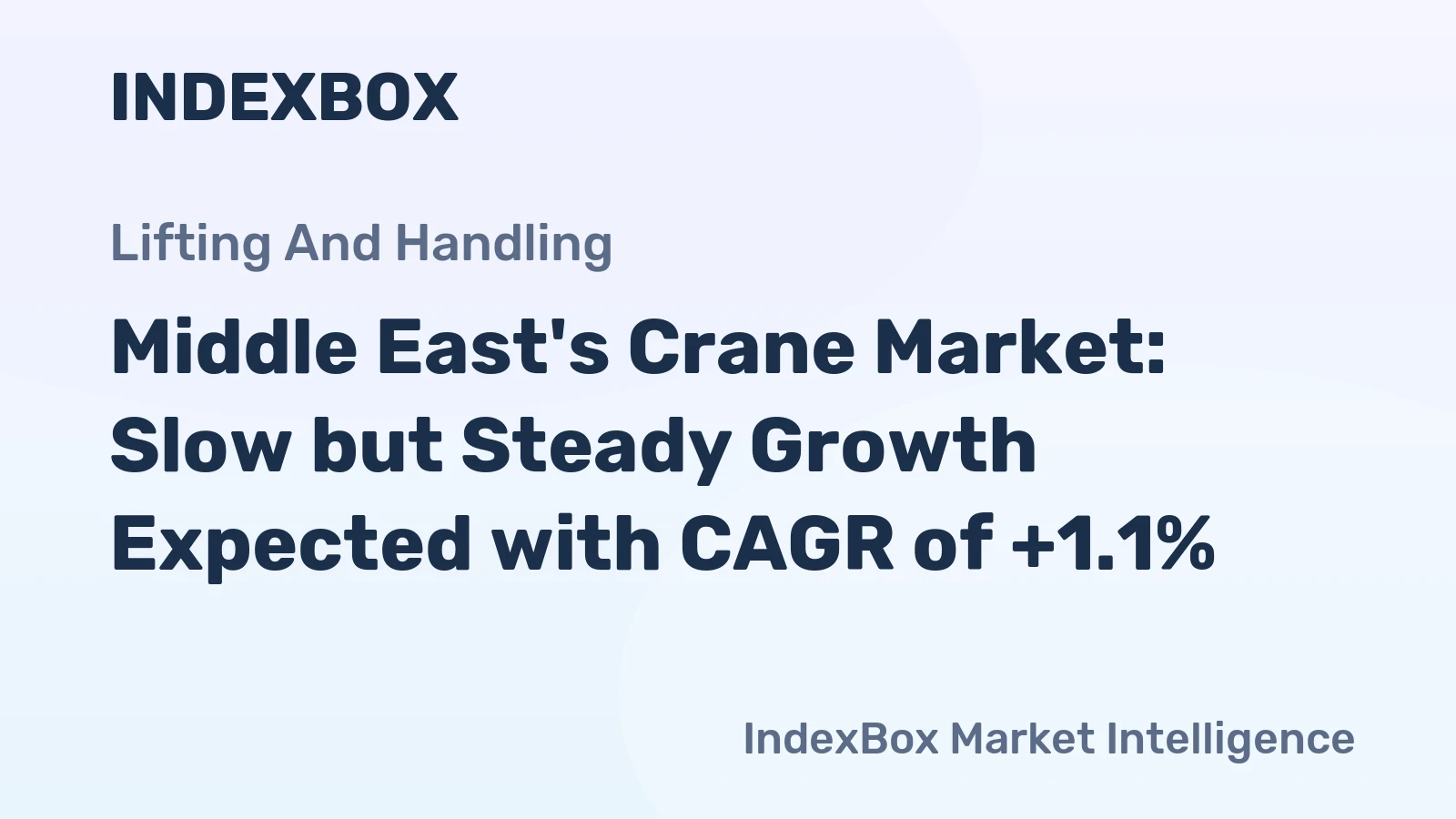 Middle East's Crane Market: Slow but Steady Growth Expected with CAGR of +1.1%
