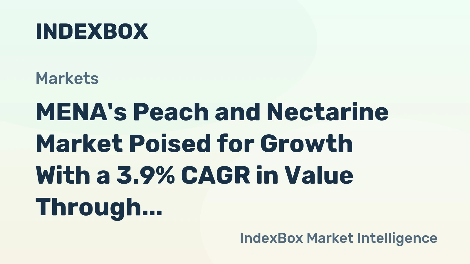 MENA's Peach and Nectarine Market Poised for Growth With a 3.9% CAGR in Value Through 2035