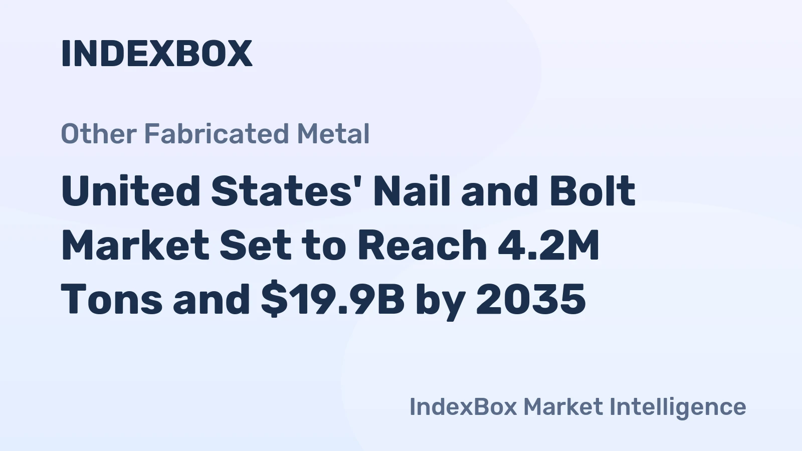 United States' Nail and Bolt Market Set to Reach 4.2M Tons and $19.9B by 2035
