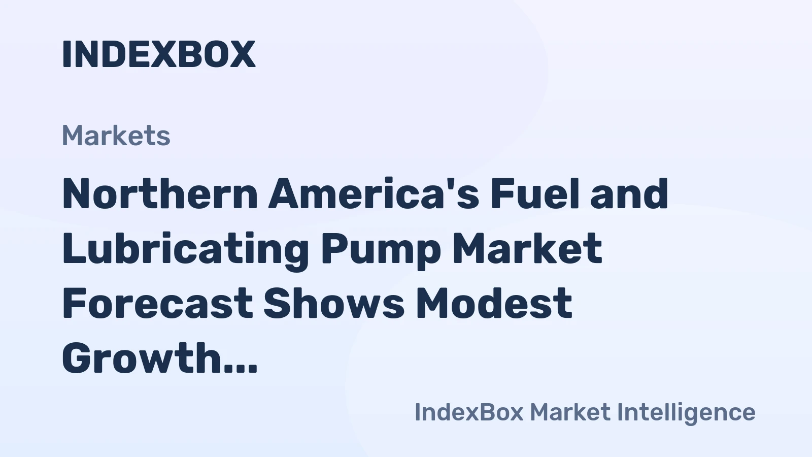 Northern America's Fuel and Lubricating Pump Market Forecast Shows Modest Growth With 0.7% CAGR