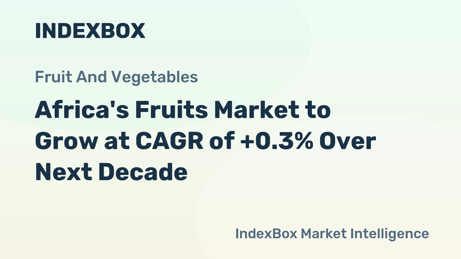 Africa's Fruits Market to Grow at CAGR of +0.3% Over Next Decade