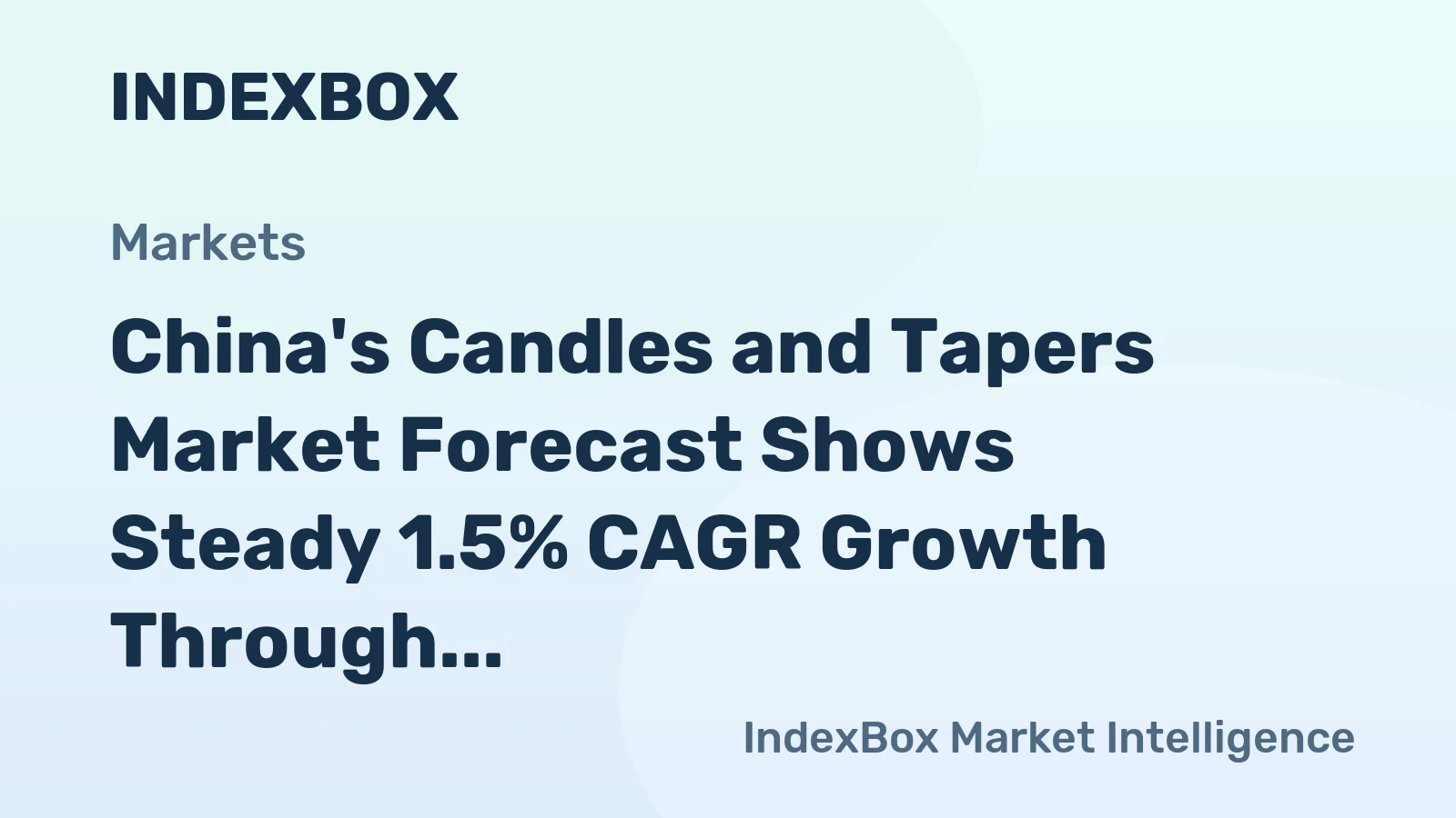 China's Candles and Tapers Market Forecast Shows Steady 1.5% CAGR Growth Through 2035