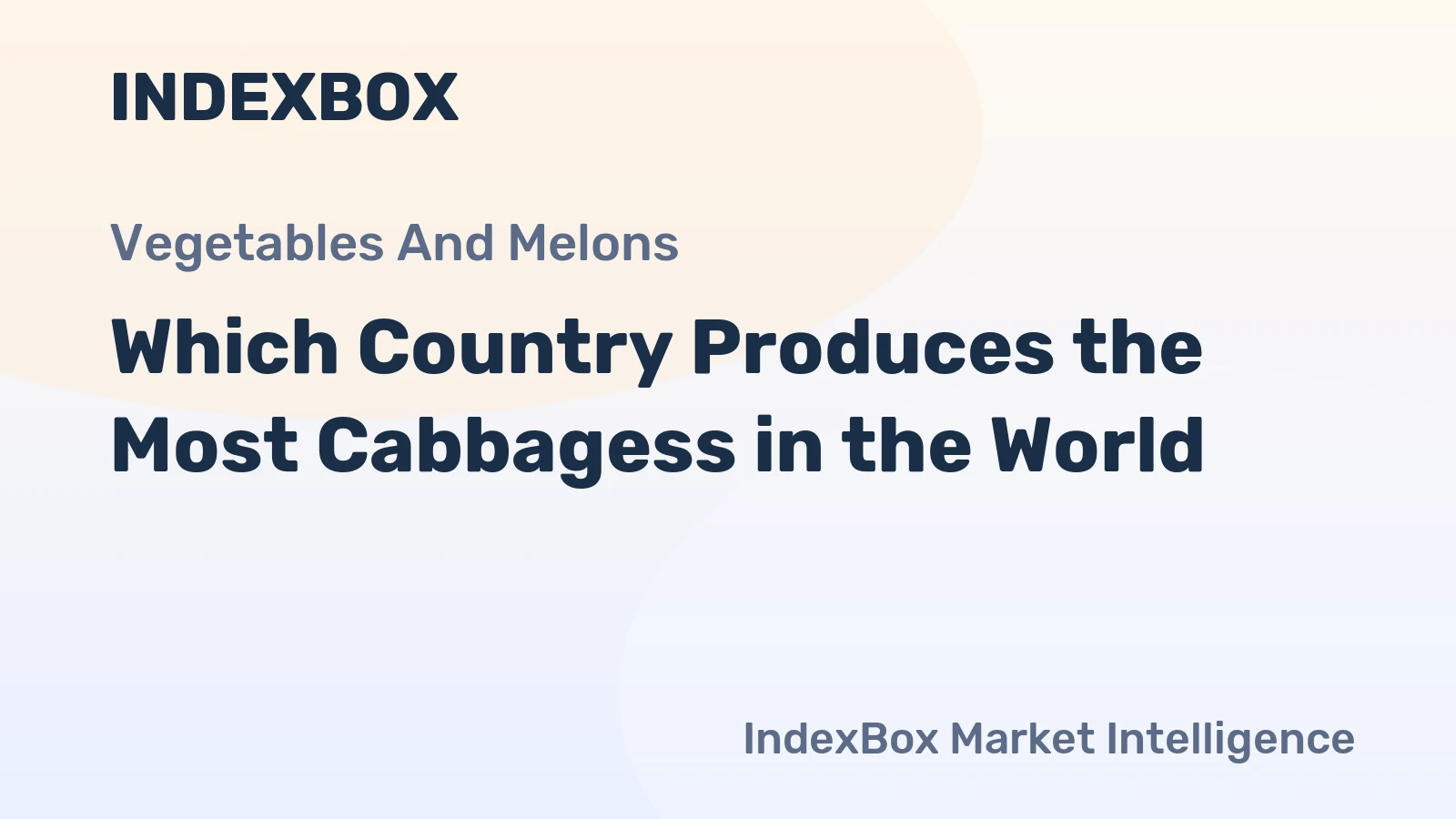 Which Country Produces the Most Cabbagess in the World?