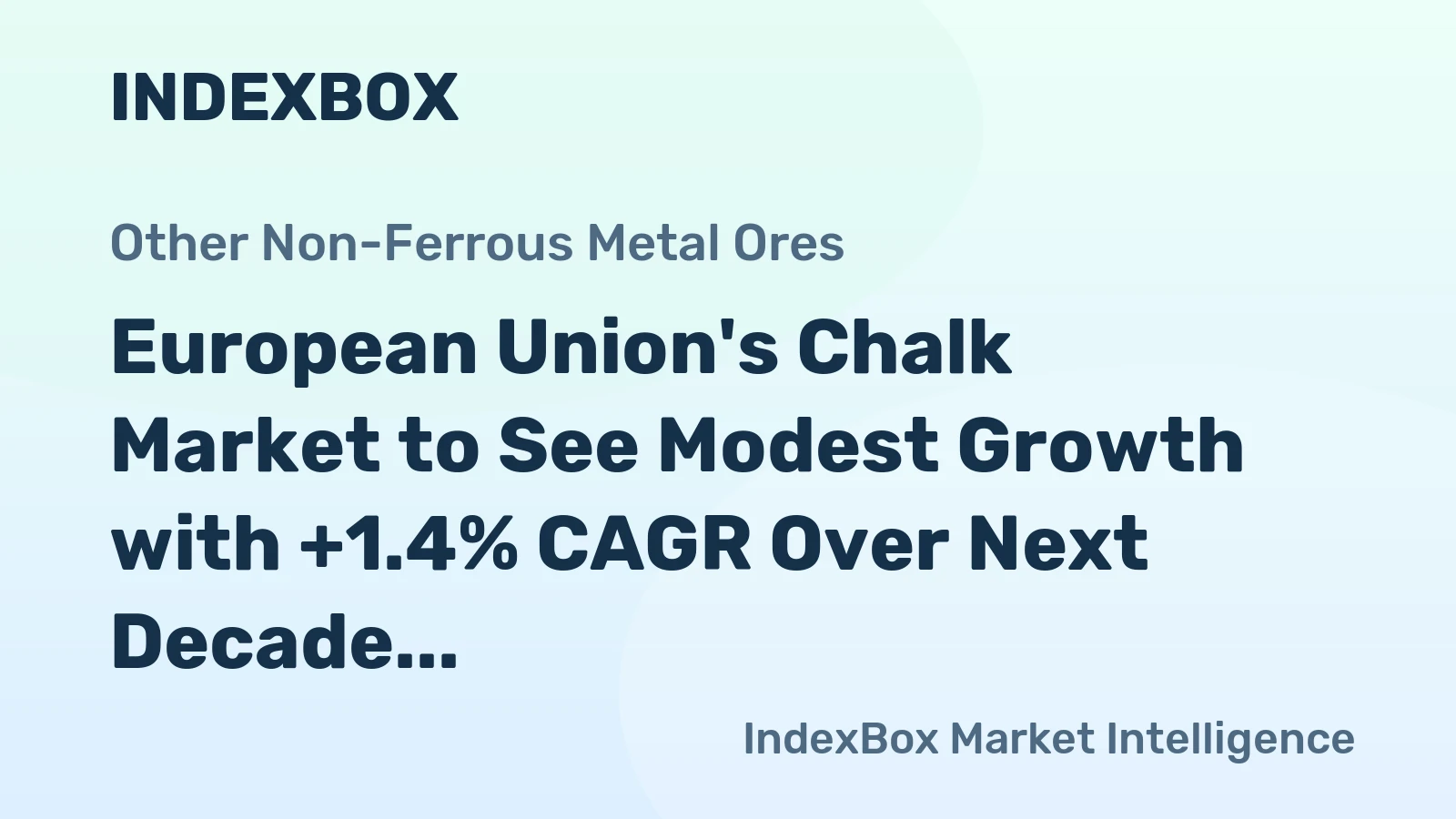 European Union's Chalk Market to See Modest Growth with +1.4% CAGR Over Next Decade