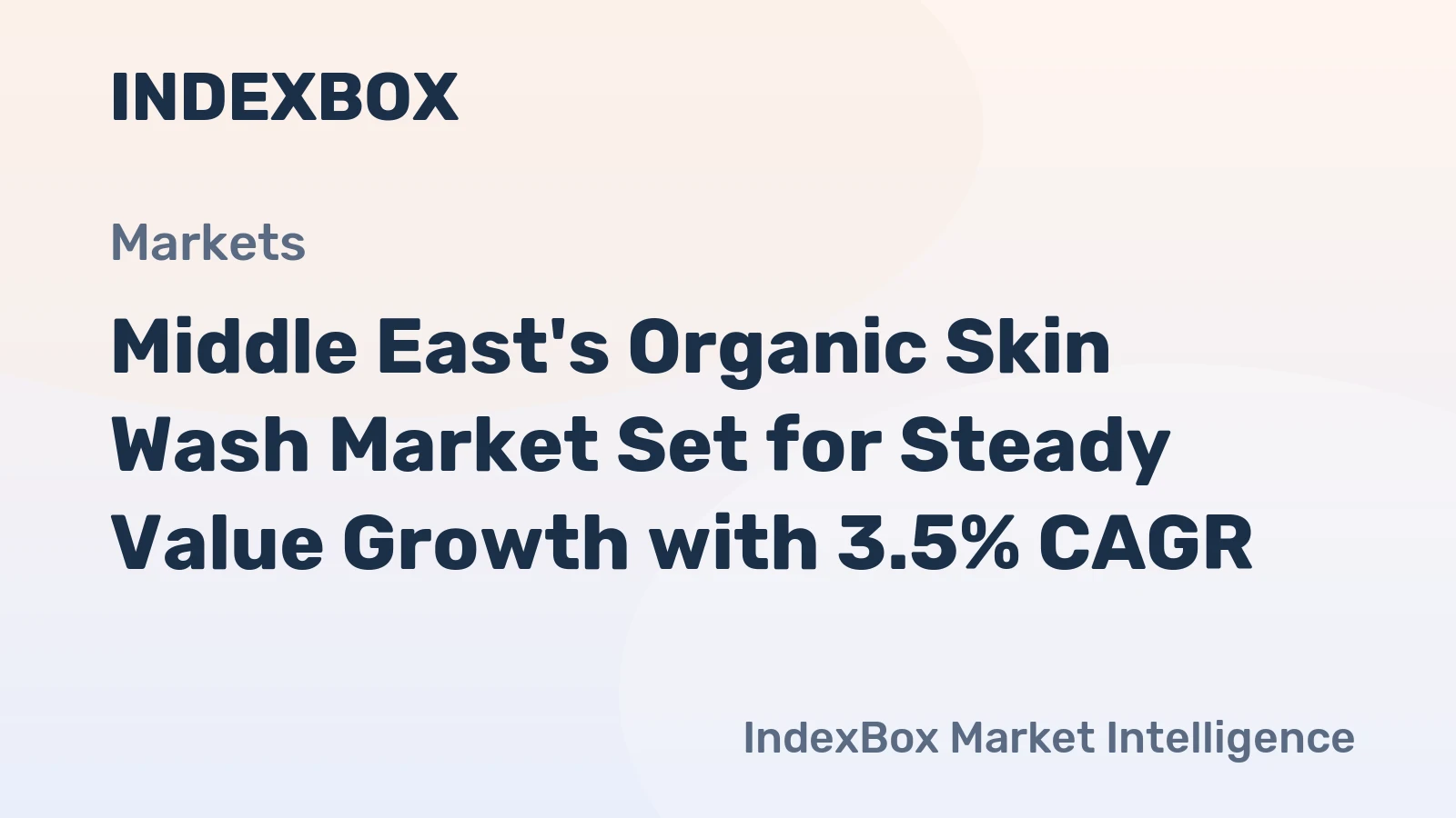 Middle East's Organic Skin Wash Market Set for Steady Value Growth with 3.5% CAGR