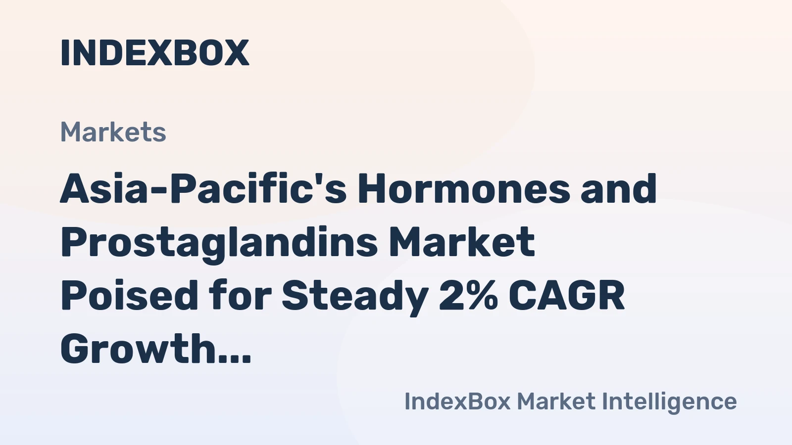 Asia-Pacific's Hormones and Prostaglandins Market Poised for Steady 2% CAGR Growth Through 2035