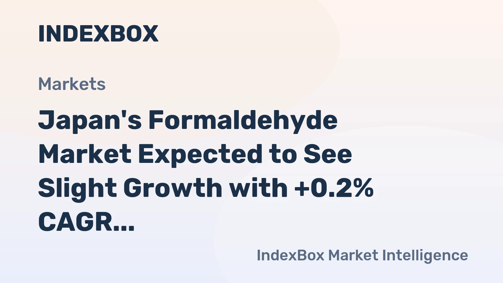 Japan's Formaldehyde Market Expected to See Slight Growth with +0.2% CAGR for 2024-2035