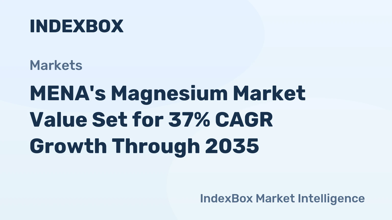 MENA's Magnesium Market Value Set for 37% CAGR Growth Through 2035