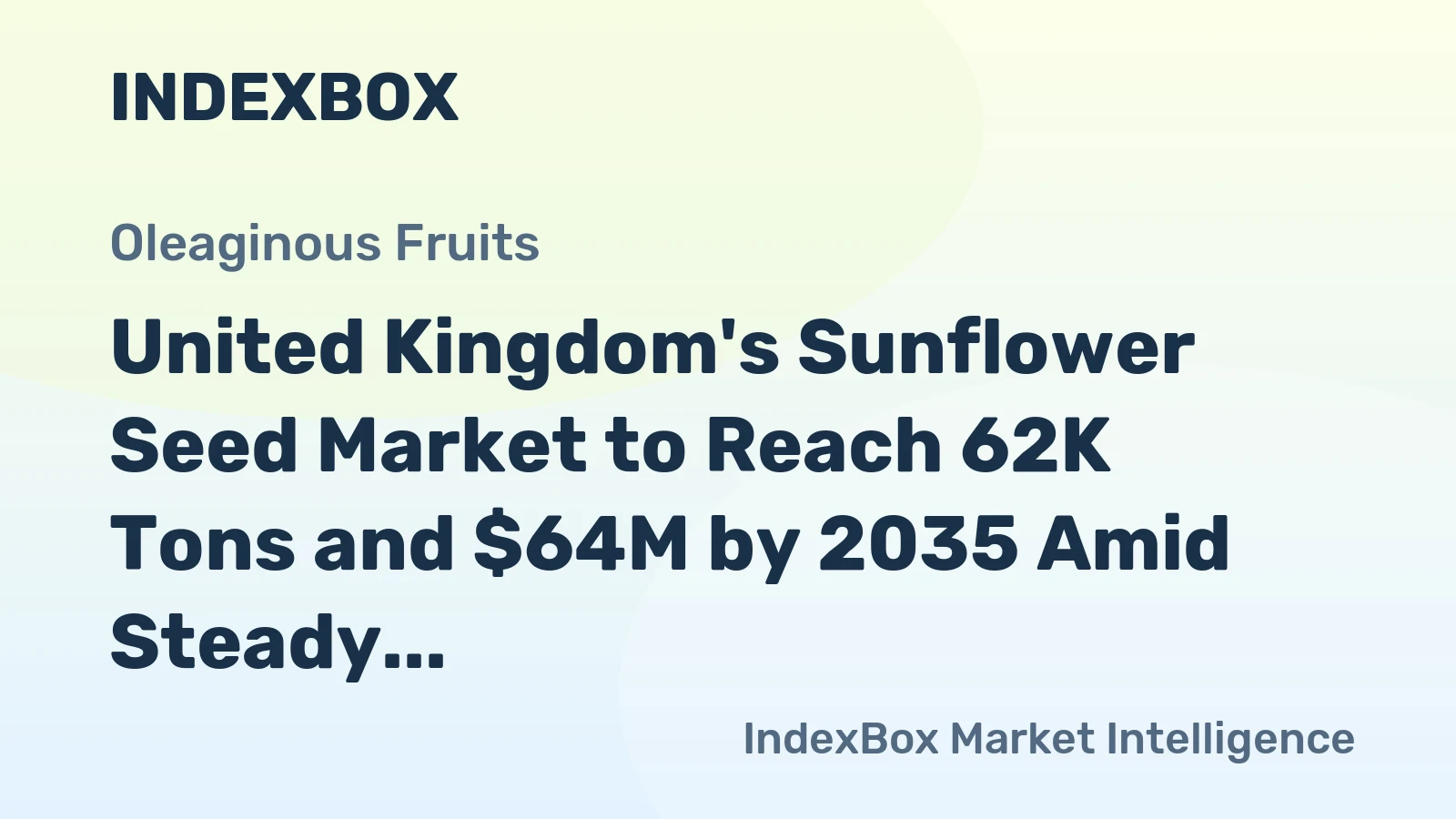 United Kingdom's Sunflower Seed Market to Reach 62K Tons and $64M by 2035 Amid Steady Import Reliance