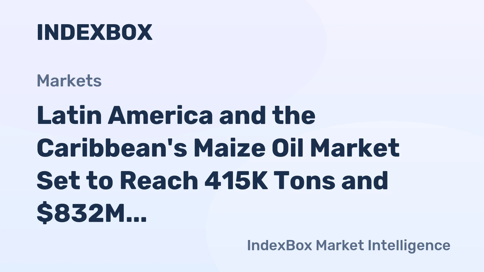 Latin America and the Caribbean's Maize Oil Market Set to Reach 415K Tons and $832M by 2035